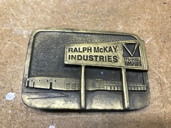 Almost Vintage Ralph Mckay Industries Belt Buckle | Etsy