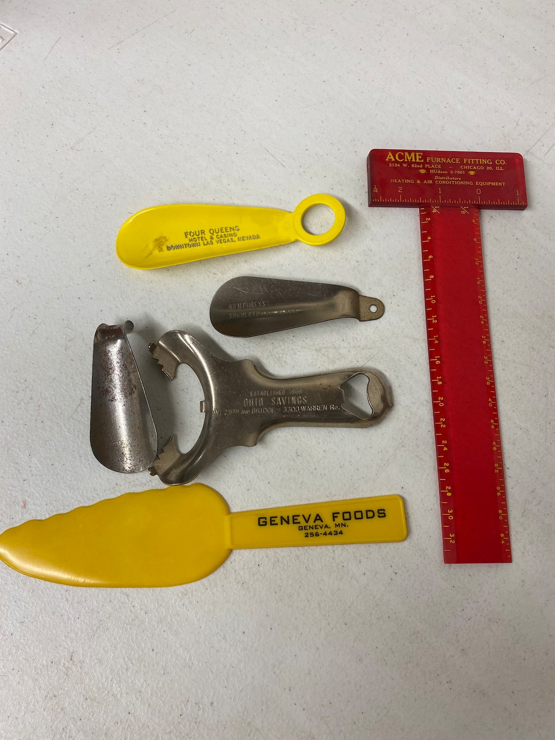 Collection of Vintage Advertising Metal & Plastic Giveaways - Etsy