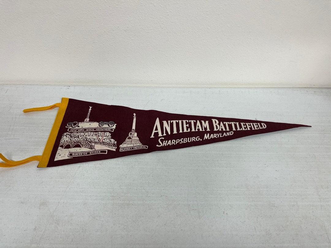Vintage Antietam Battlefield Sharpsburg, Maryland Maroon Pennant - Etsy