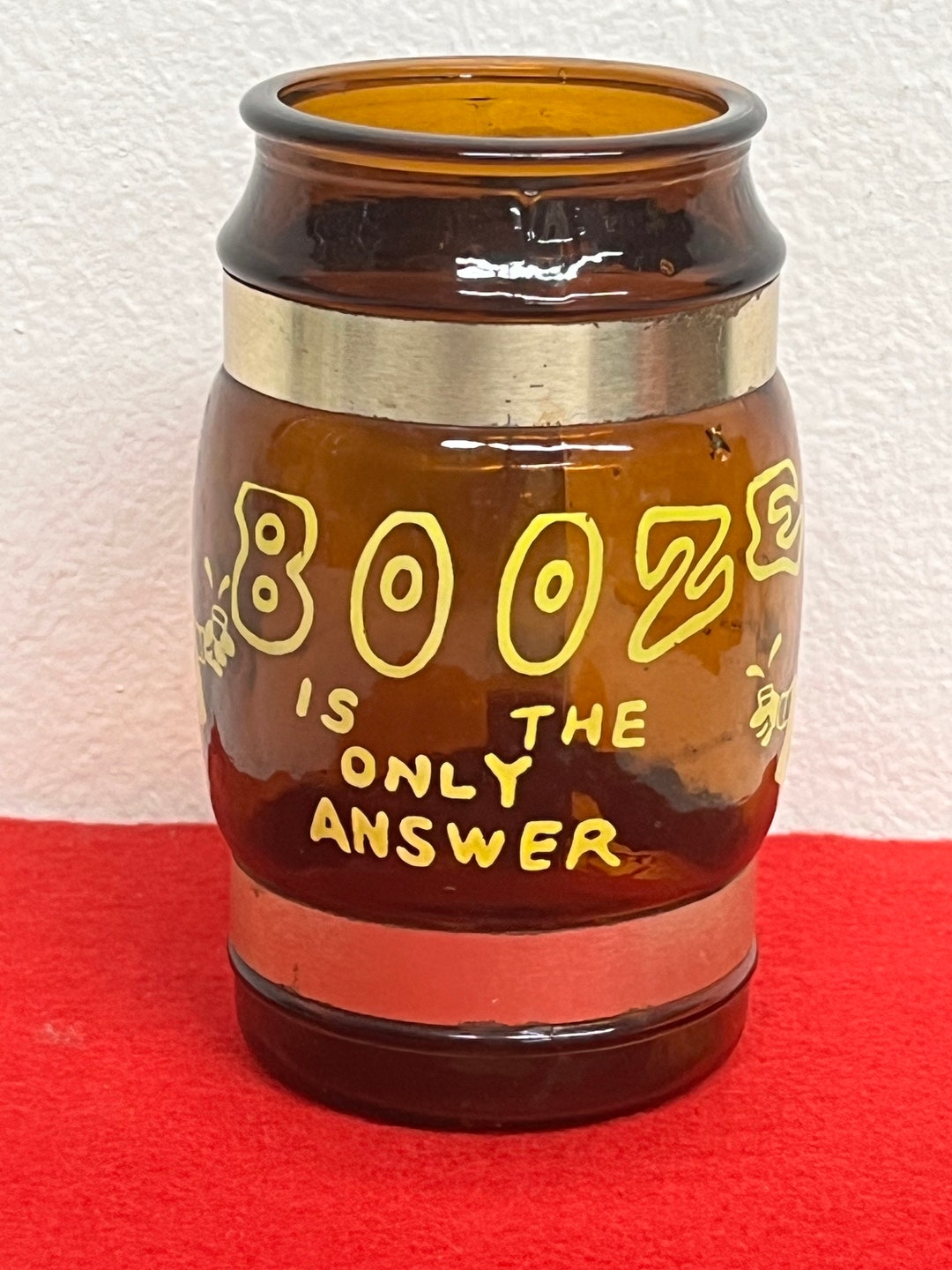 Vintage Booze is the Only Answer Cartoon Beer Mug - Etsy