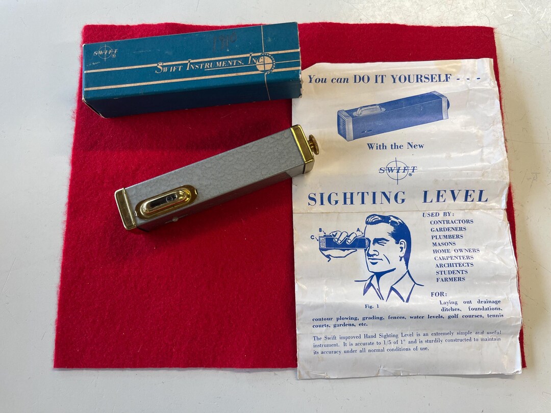 Vintage Mid Century Swift Sighting Level in Box With Directions - Etsy