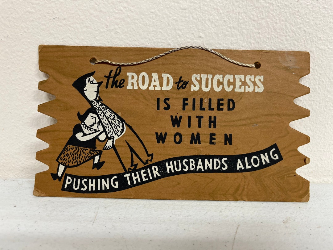 Vintage Plak Kard the Road to Success Post Card Sign - Etsy