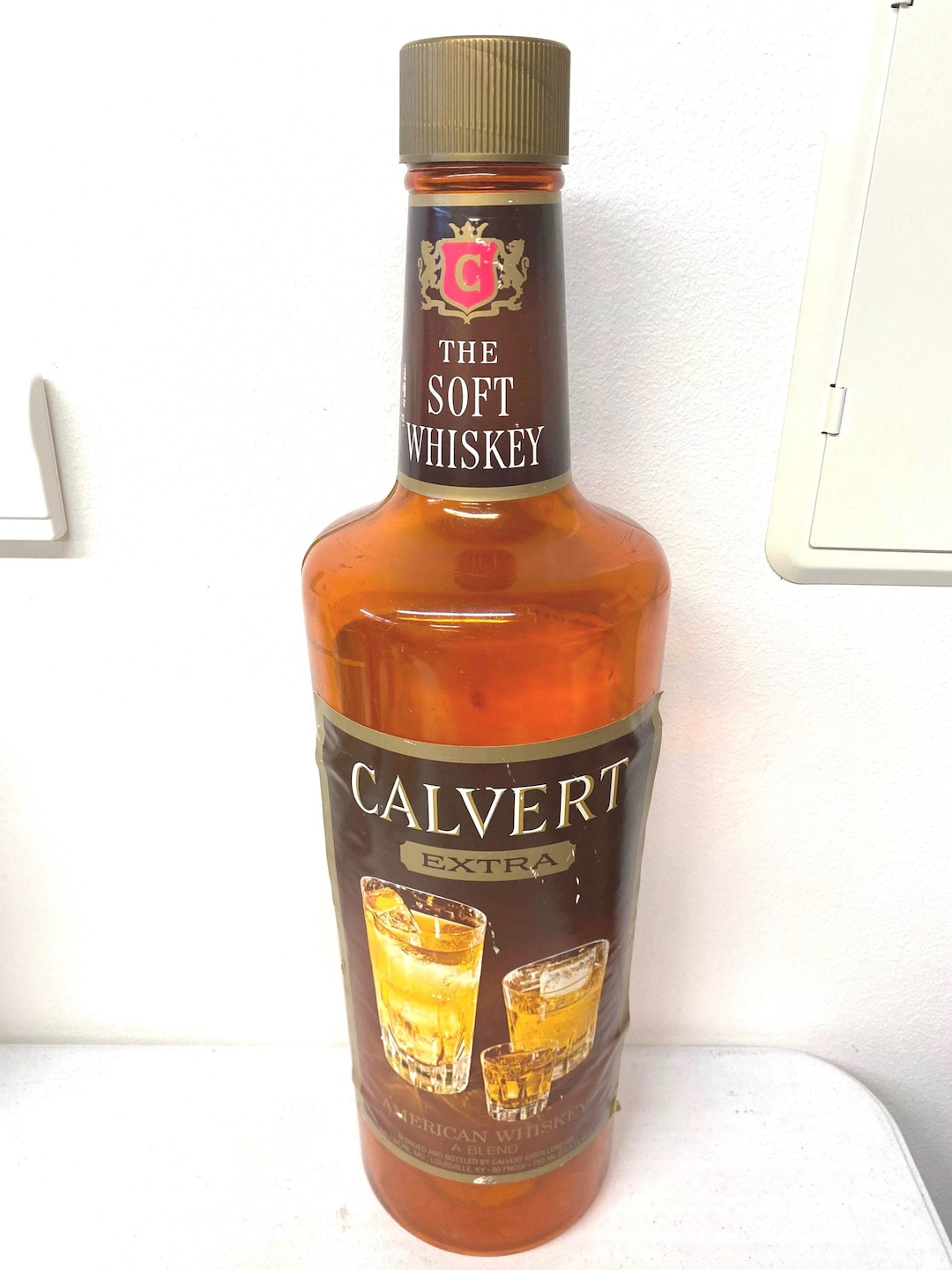 Rare Vintage Giant Calvert Whiskey Plastic Bottle Bank - Etsy