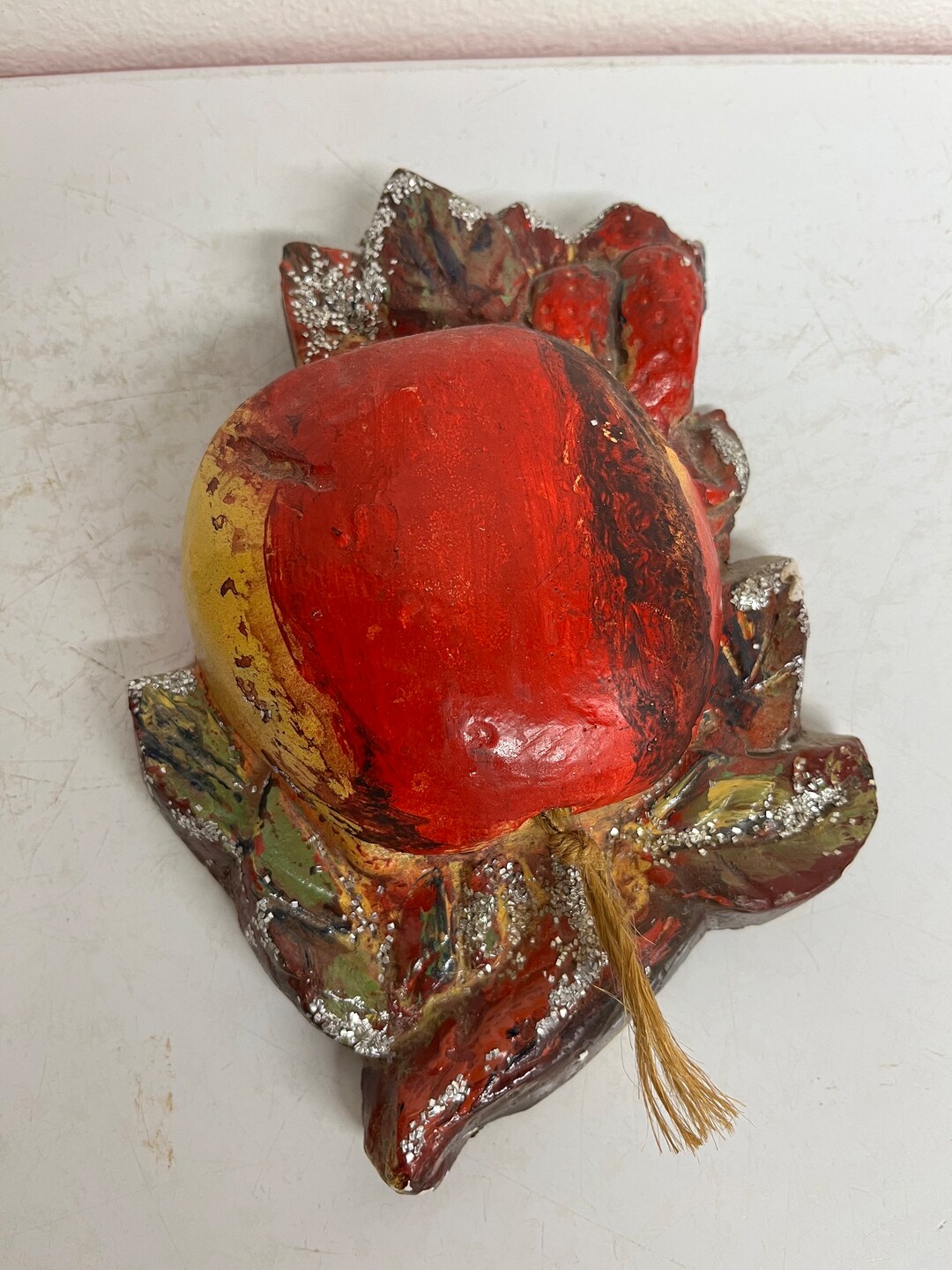 Vintage Handmade Chalkware Fruit String Ball Dispenser Wall Decor - Etsy