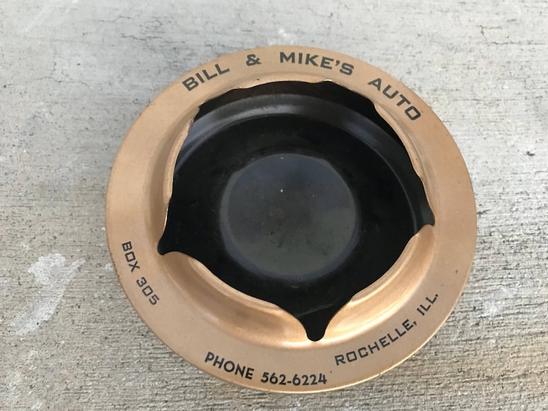 Vintage Bill & Mike's Auto Shop Garage Ashtray - Etsy