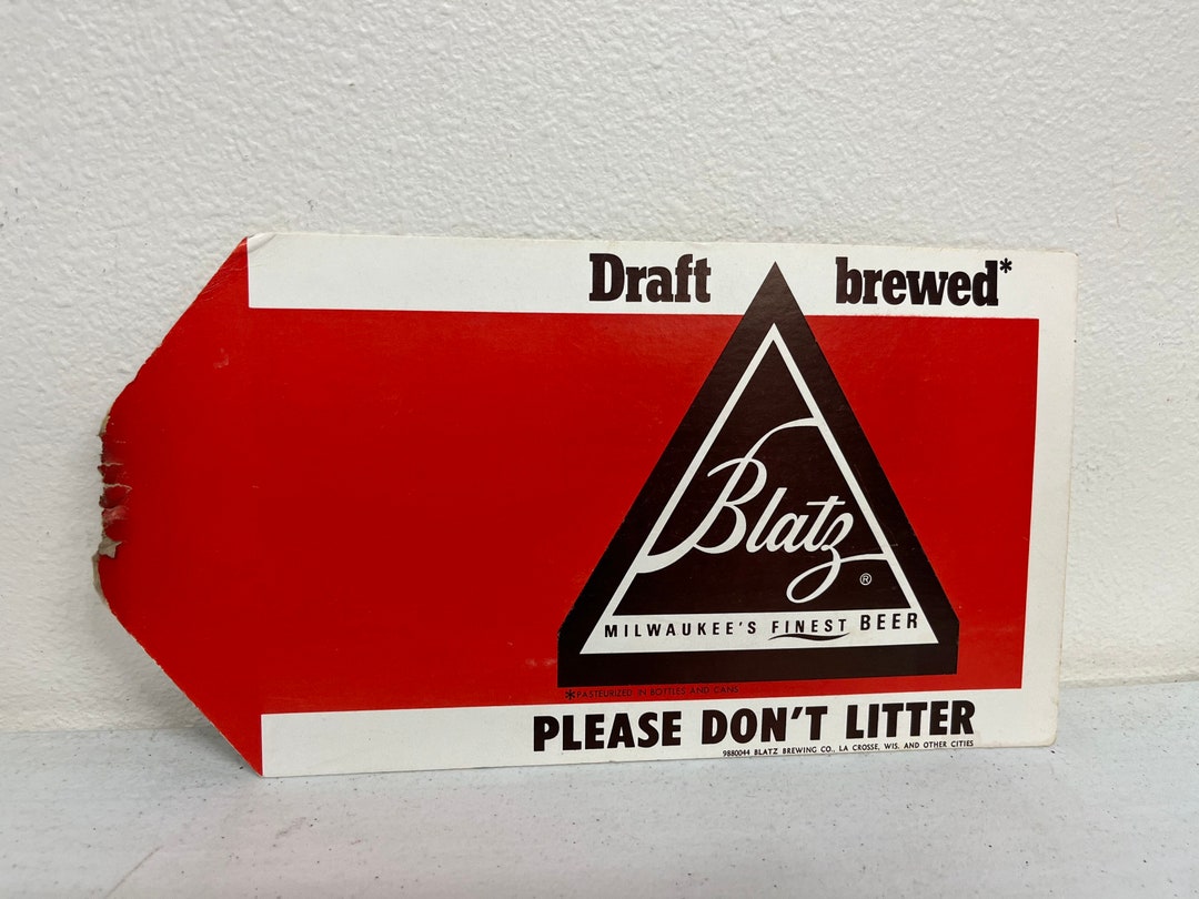 Vintage Blatz Beer In-store Ad Cardboard Sign - Etsy
