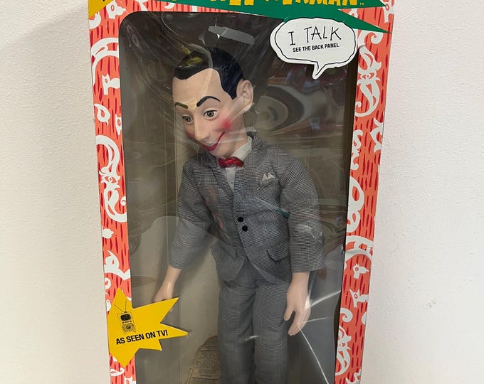 Vintage 1987 Pee Wee Herman Talking Doll Loose in Original Box by ...