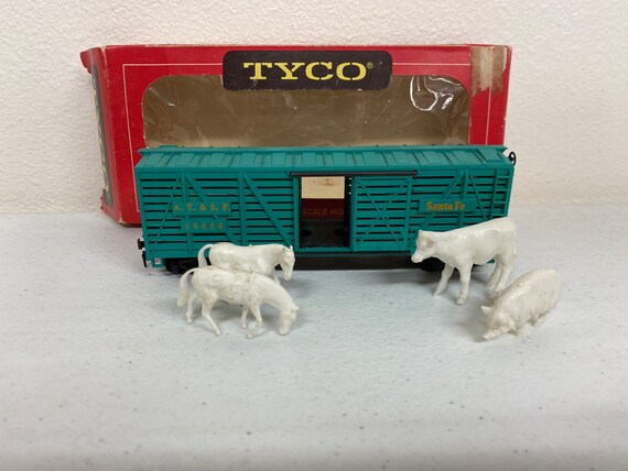 Vintage Santa Fe Stock Car Boxcar by Tyco Toy Train Car With - Etsy