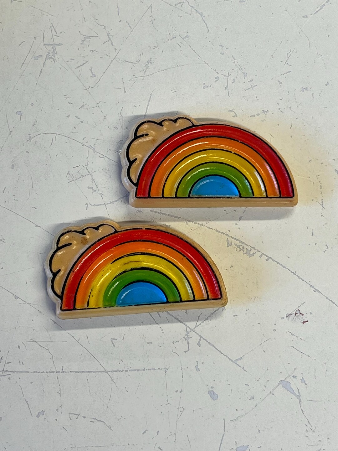 Vintage 1980s Rainbow Refrigerator Magnets Set of 2 - Etsy
