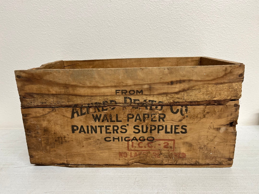 Vintage Alfred Peats Co Wall Paper Painter’s Supplies Wood Crate - Etsy
