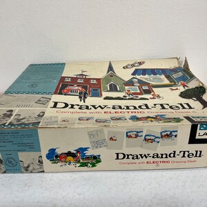 Vintage 1961 Draw and Tell Set With Electric Drawing Desk in Box by ...
