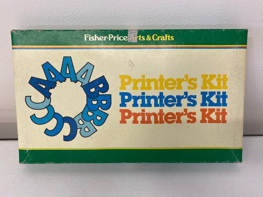 Vintage Fisher Price Arts & Crafts Printer’s Kit - Etsy