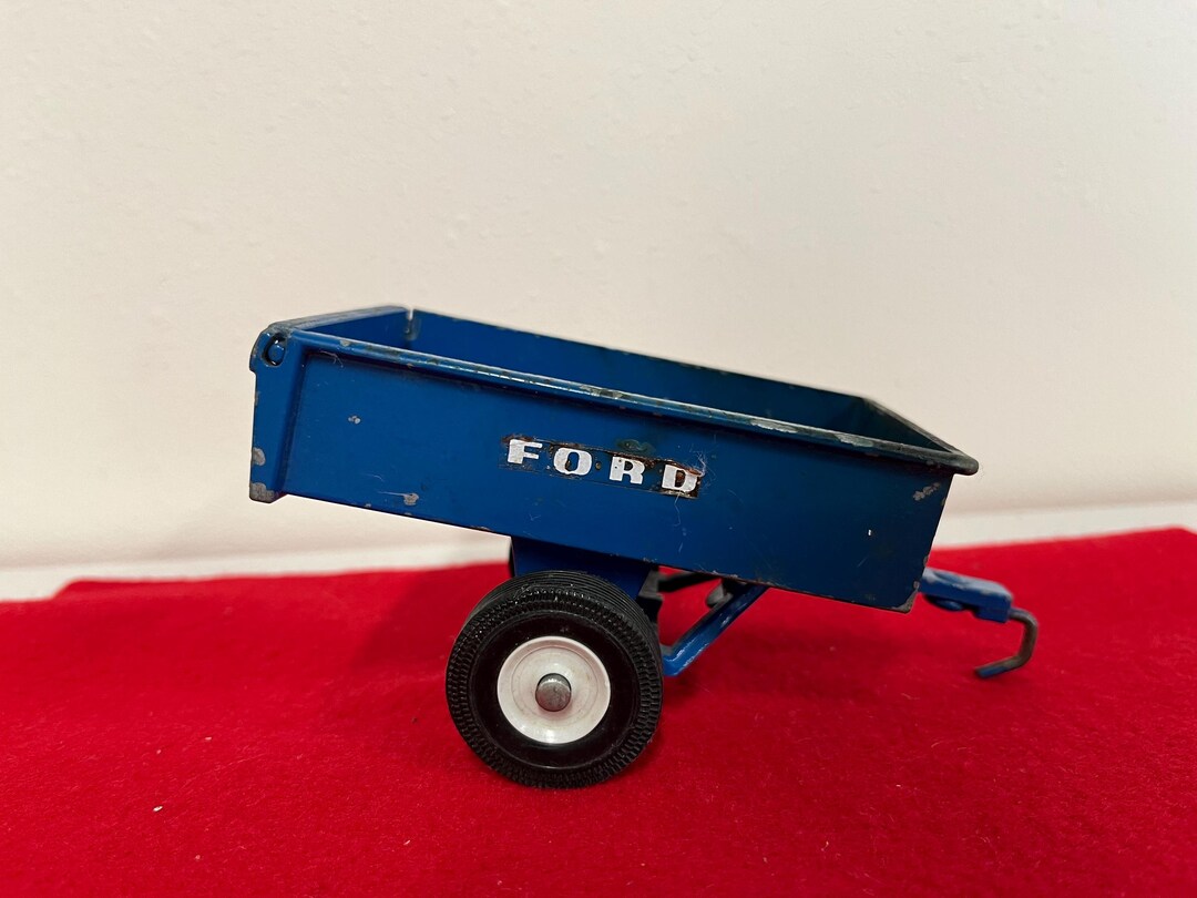 Vintage Ertl FORD Blue Metal Toy Trailer - Etsy