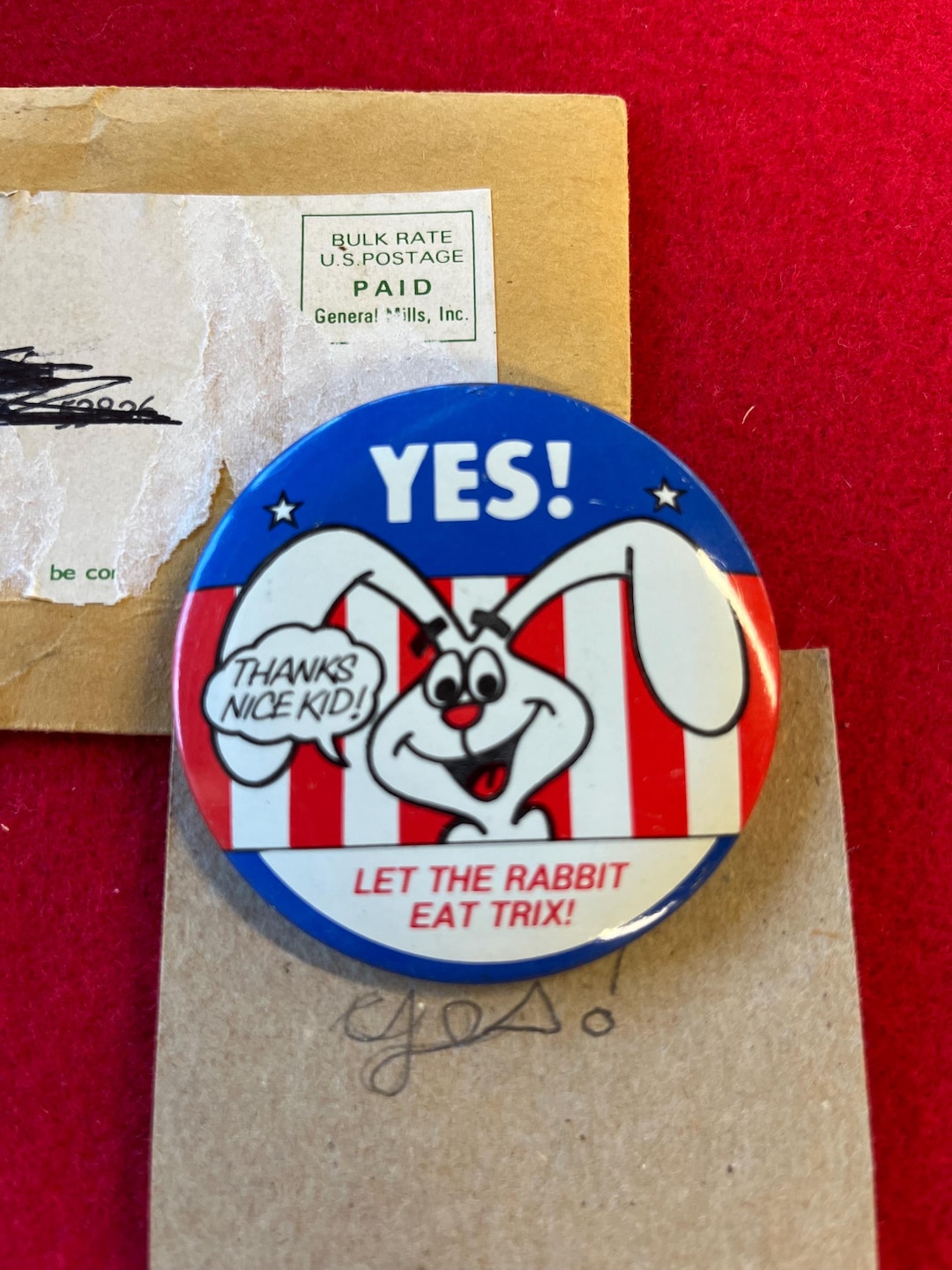 Vintage 1976-80 Trix Rabbit General Mills Cereal Promo Clip on Badge in ...