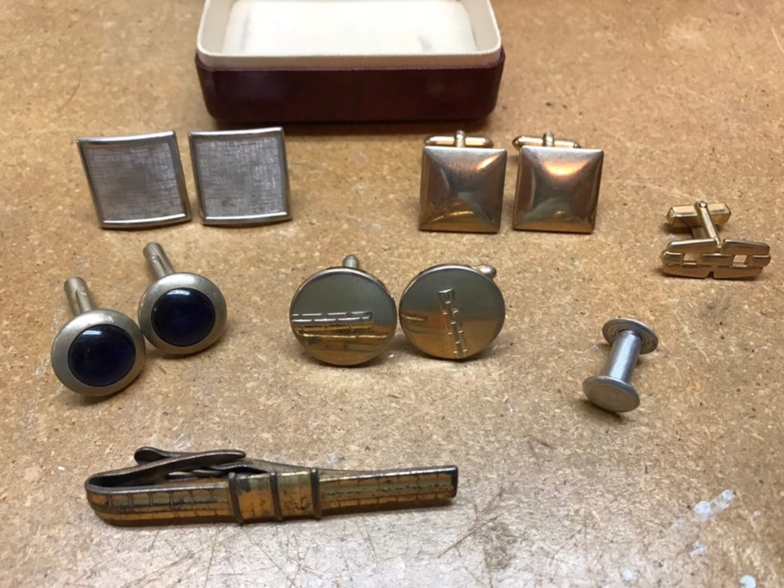Collection of Vintage Cuff Links | Etsy