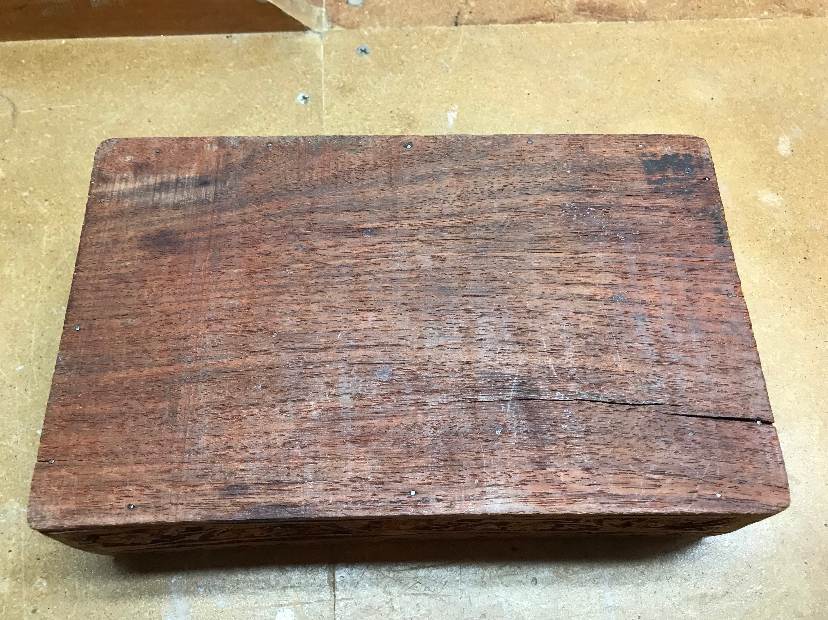 Vintage Handmade Wood Jewelry Box With Bone Inlay - Etsy