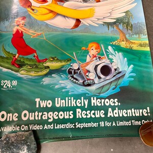 Vintage 1992 Disney’s the Rescuers Video Release Promo Poster - Etsy