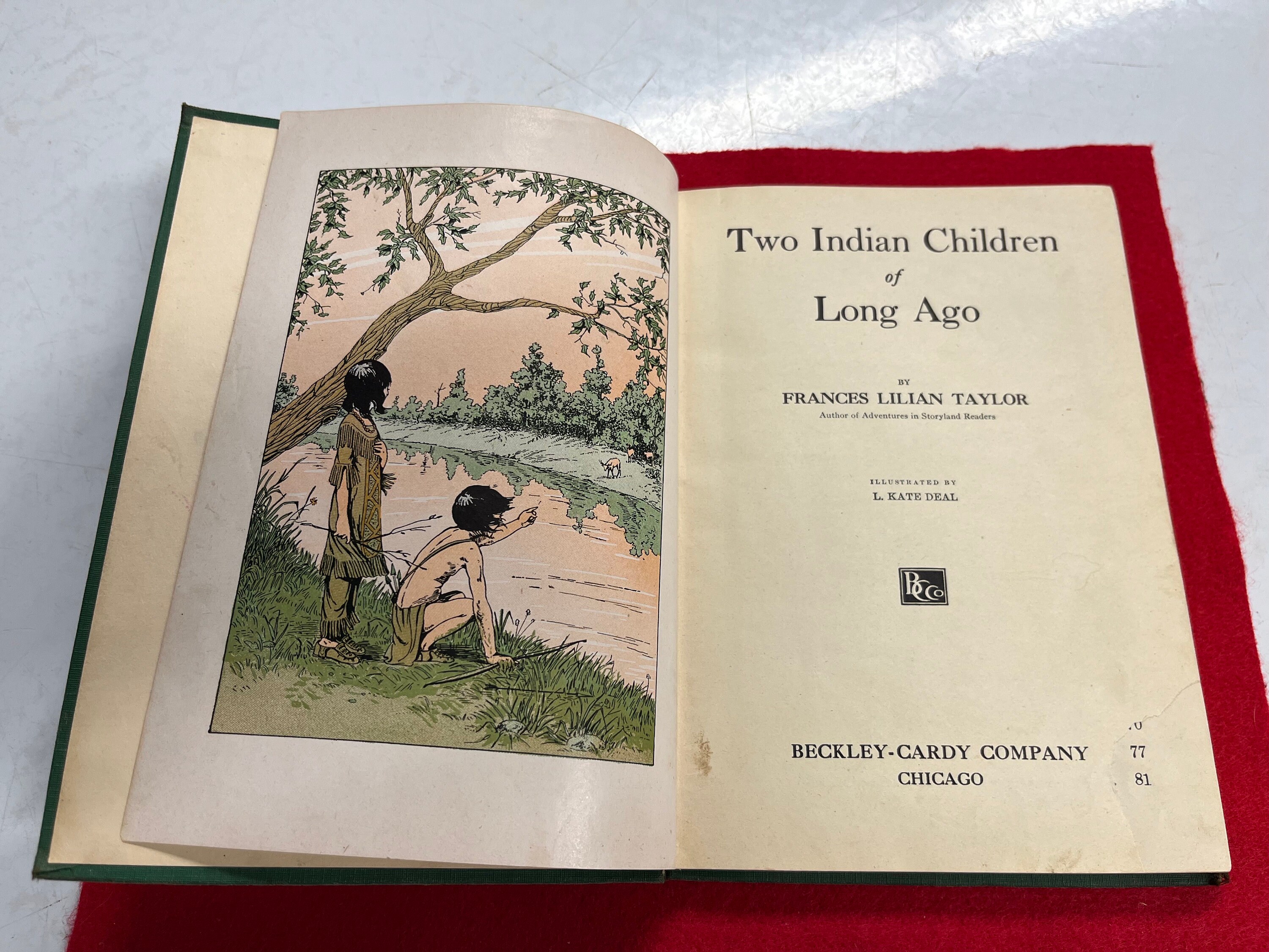 Antique 1920 Two Indian Children of Long Ago by Frances Lilian Taylor ...