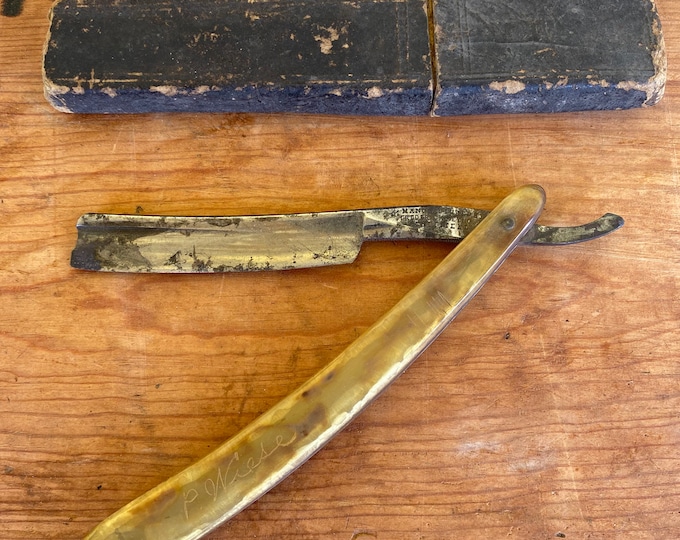 Antique Frederick Reynolds Sheffield Straight Razor in Box P Wiese - Etsy