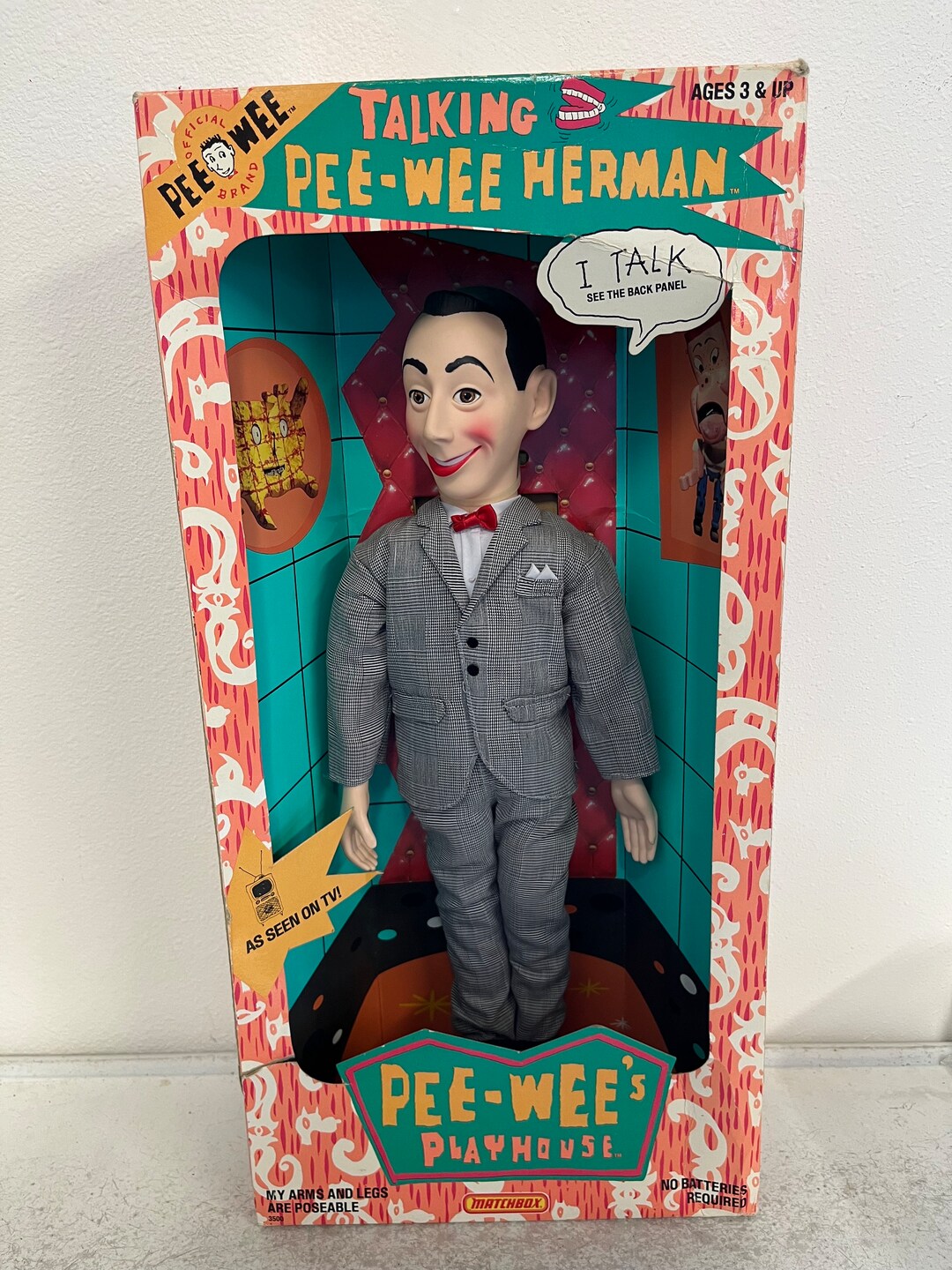 Vintage 1987 Pee Wee Herman Talking Doll in Original Box by Matchbox ...