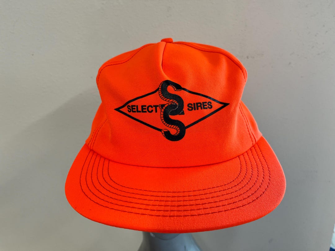 Vintage Select Sires Orange Cloth Trucker Hat Farm Hat Snapback - Etsy