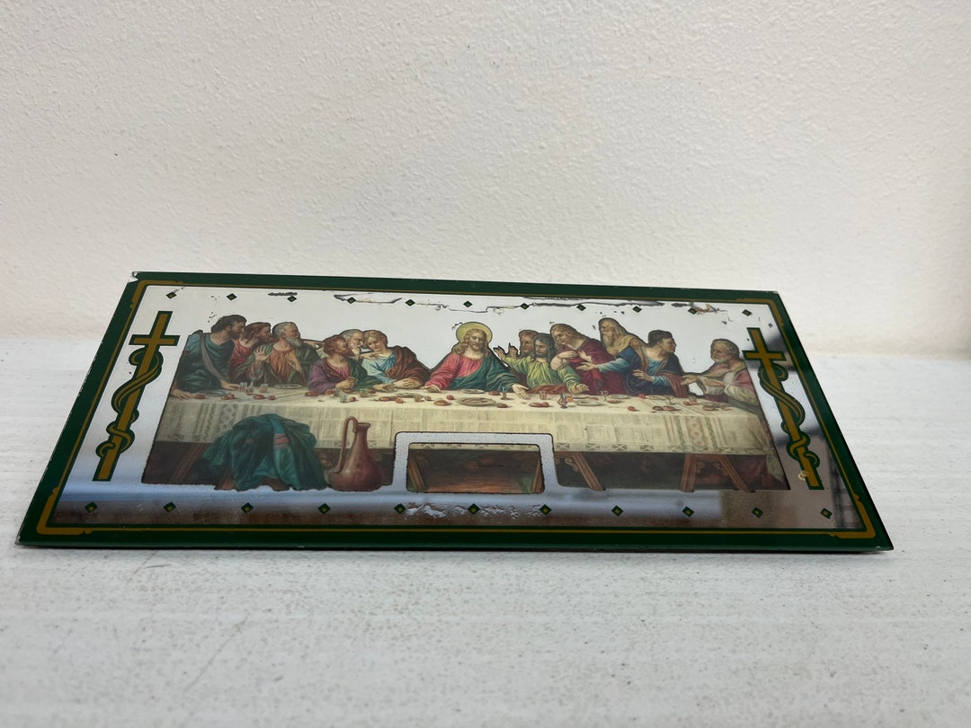 Vintage Christ & His Disciples at the Last Supper Mirror Calendar ...