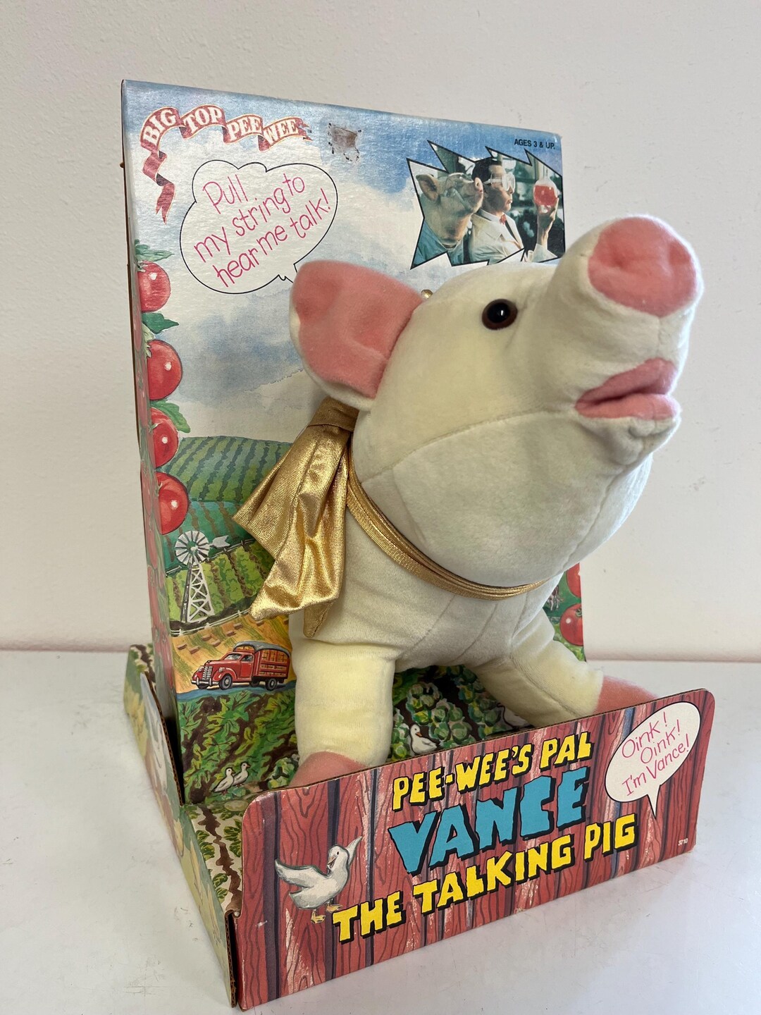 Vintage 1988 Big Top Pee Wee’s Pal Vance the Talkiny Pig Doll in ...