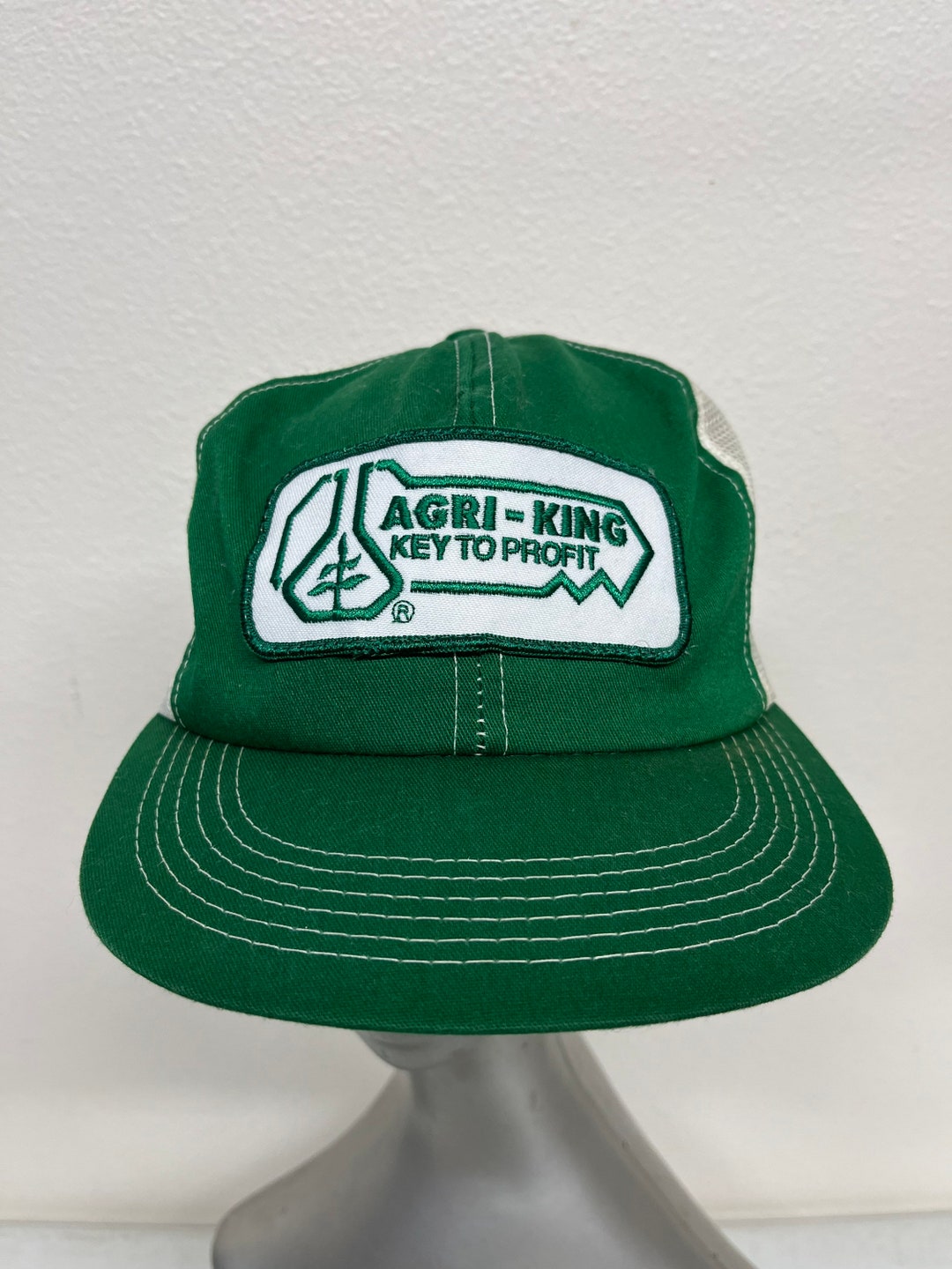 Vintage 1980s Agri-king Green & White Mesh Trucker Hat Made in USA K ...