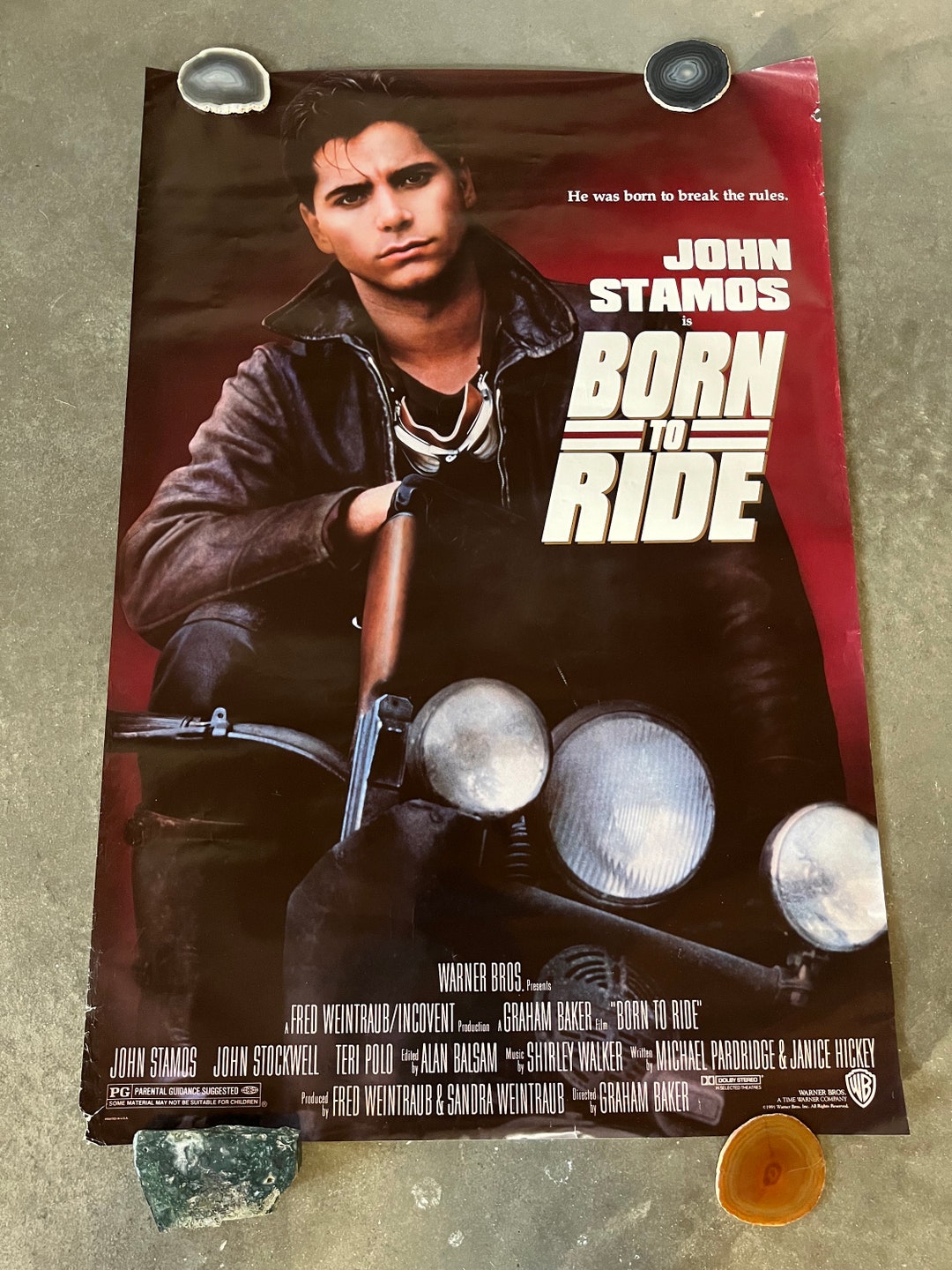 1991 Born to Ride Movie Poster John Stamos Warner Bros - Etsy