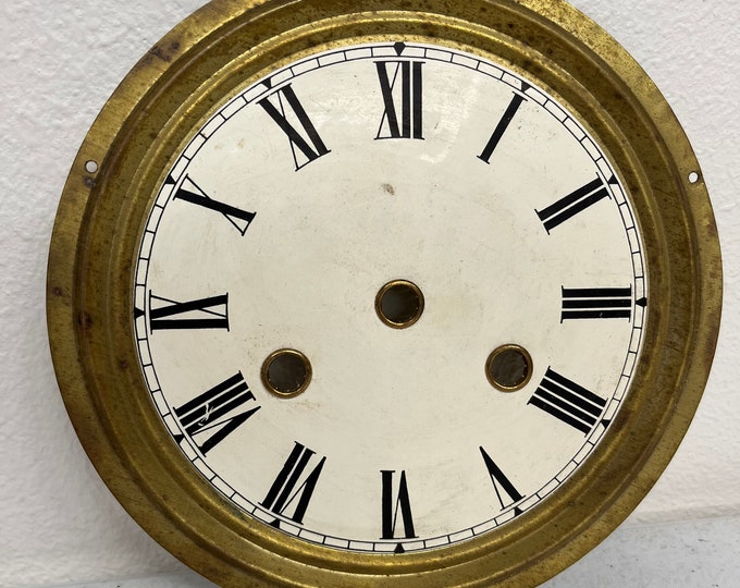 Vintage Unmarked Metal & Paper Clock Face With Roman Numerals - Etsy
