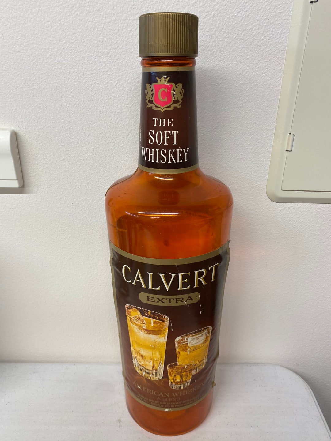 Rare Vintage Giant Calvert Whiskey Plastic Bottle Bank - Etsy