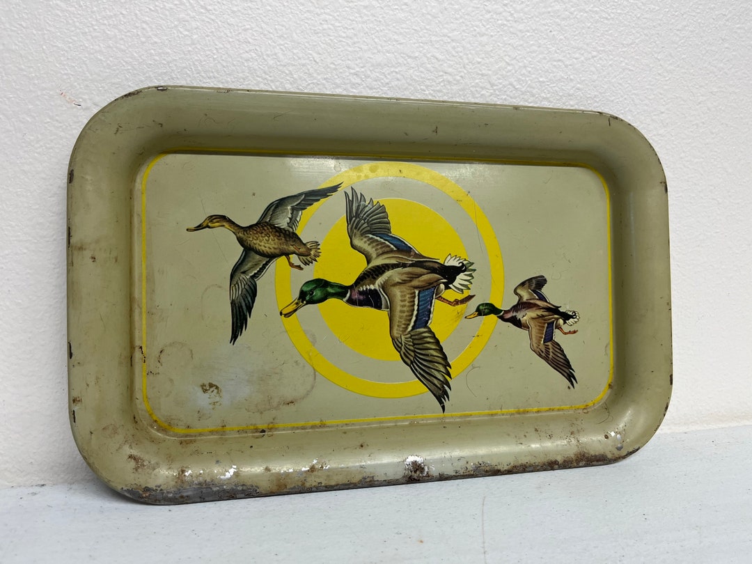 Vintage Flying Ducks Tray - Etsy