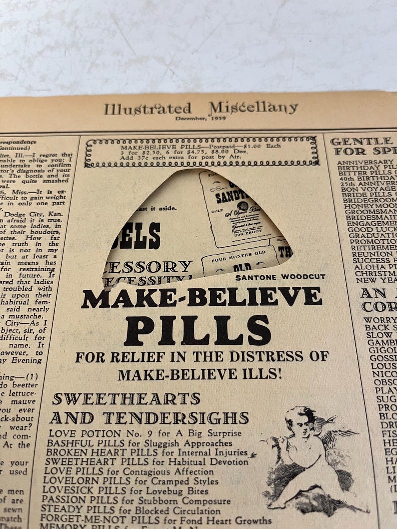 Vintage 1959 Doc’s Apothecary Illustrated Miscellany Paper ...