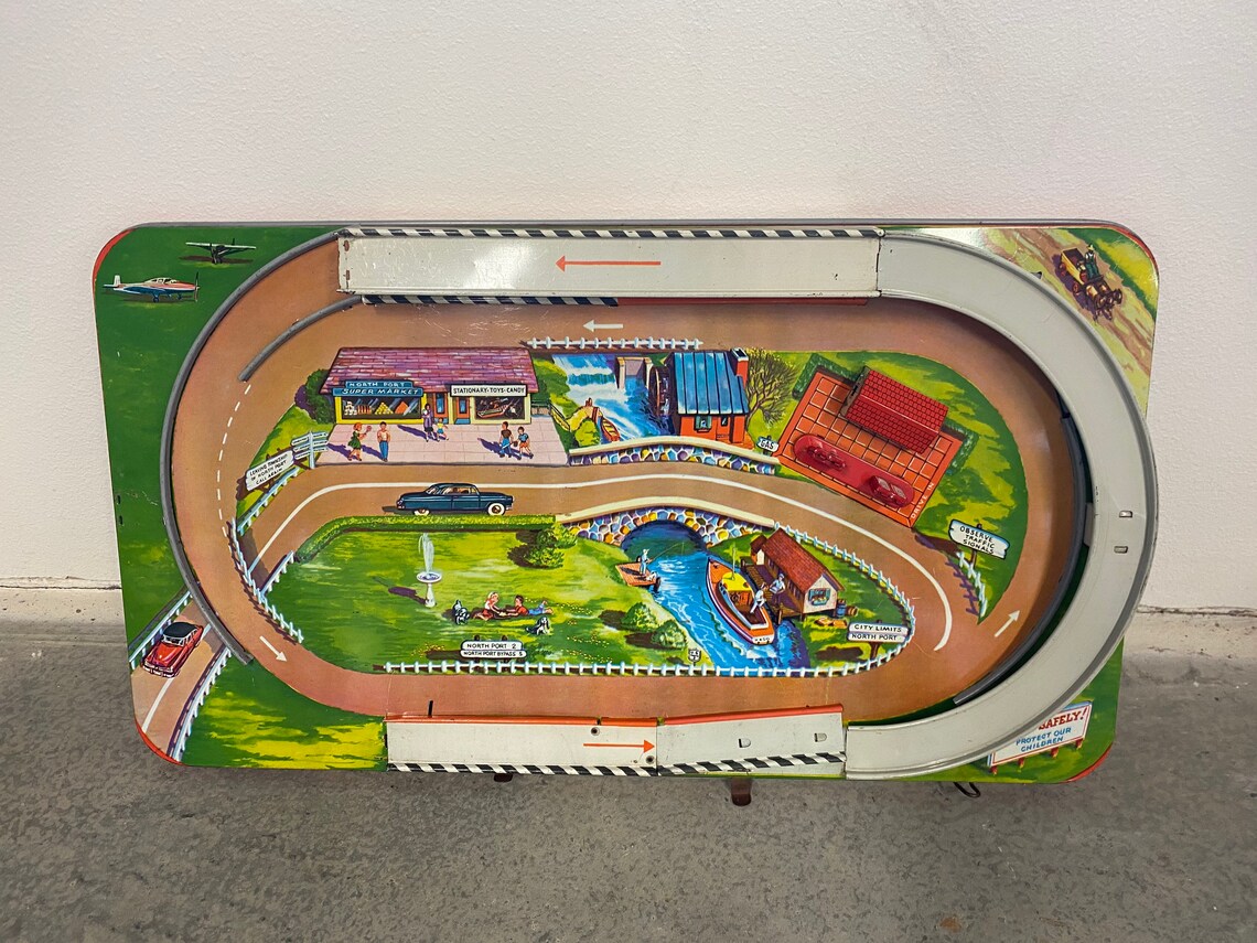 Vintage 1950s No 450 Cross-country Turnpike Toy Racetrack by - Etsy