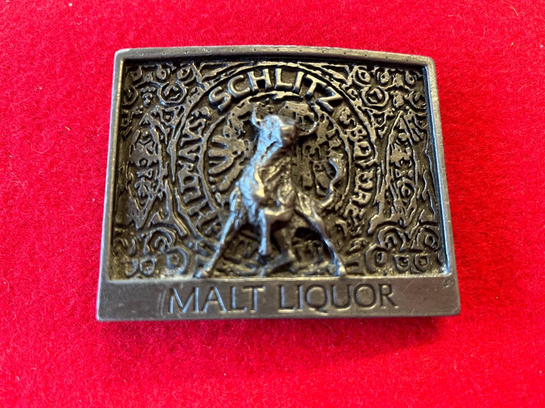 Vintage Schlitz Malt Liquor Metal Belt Buckle by Lewis Buckles - Etsy