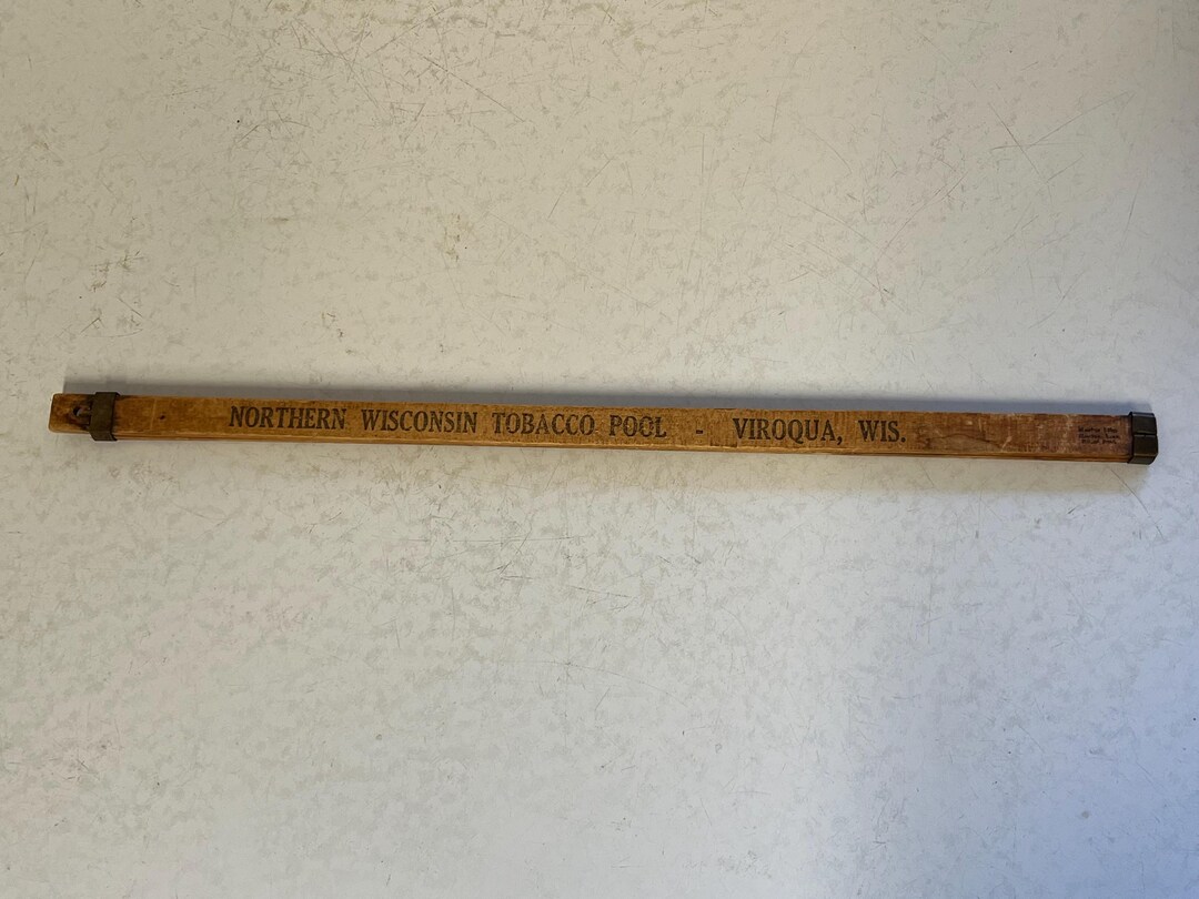 Vintage Northern Wisconsin Tobacco Pool Viroqua, Wis Wood & Metal Slide ...