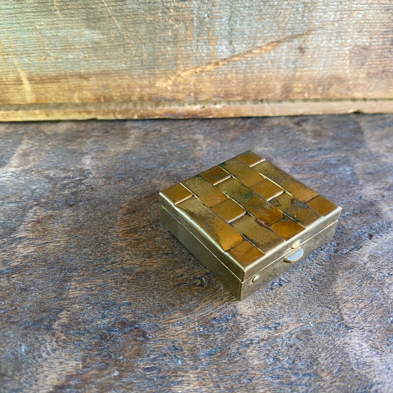 Brass Pill Box - Etsy