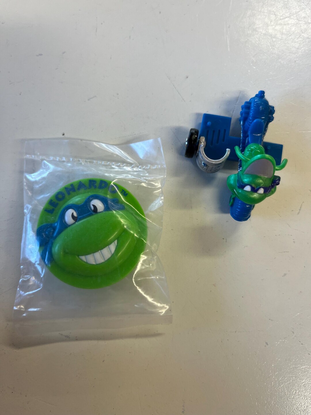 Vintage 1990s Teenage Mutant Ninja Turtles Donatello Mini Motorcycle ...