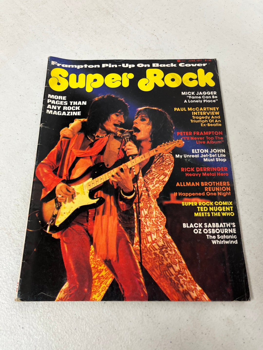 Vintage Super Rock Magazine Back Issue Vol 1, No 1 June 1977 Mick ...