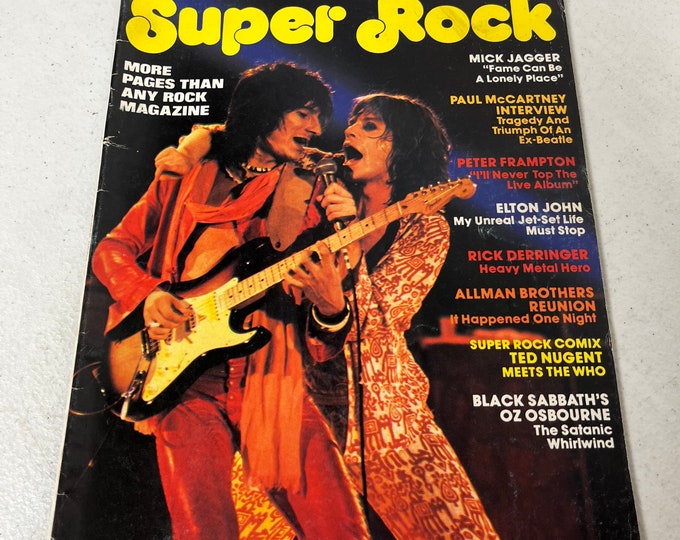 Vintage Super Rock Magazine Back Issue Vol 1, No 1 June 1977 Mick ...
