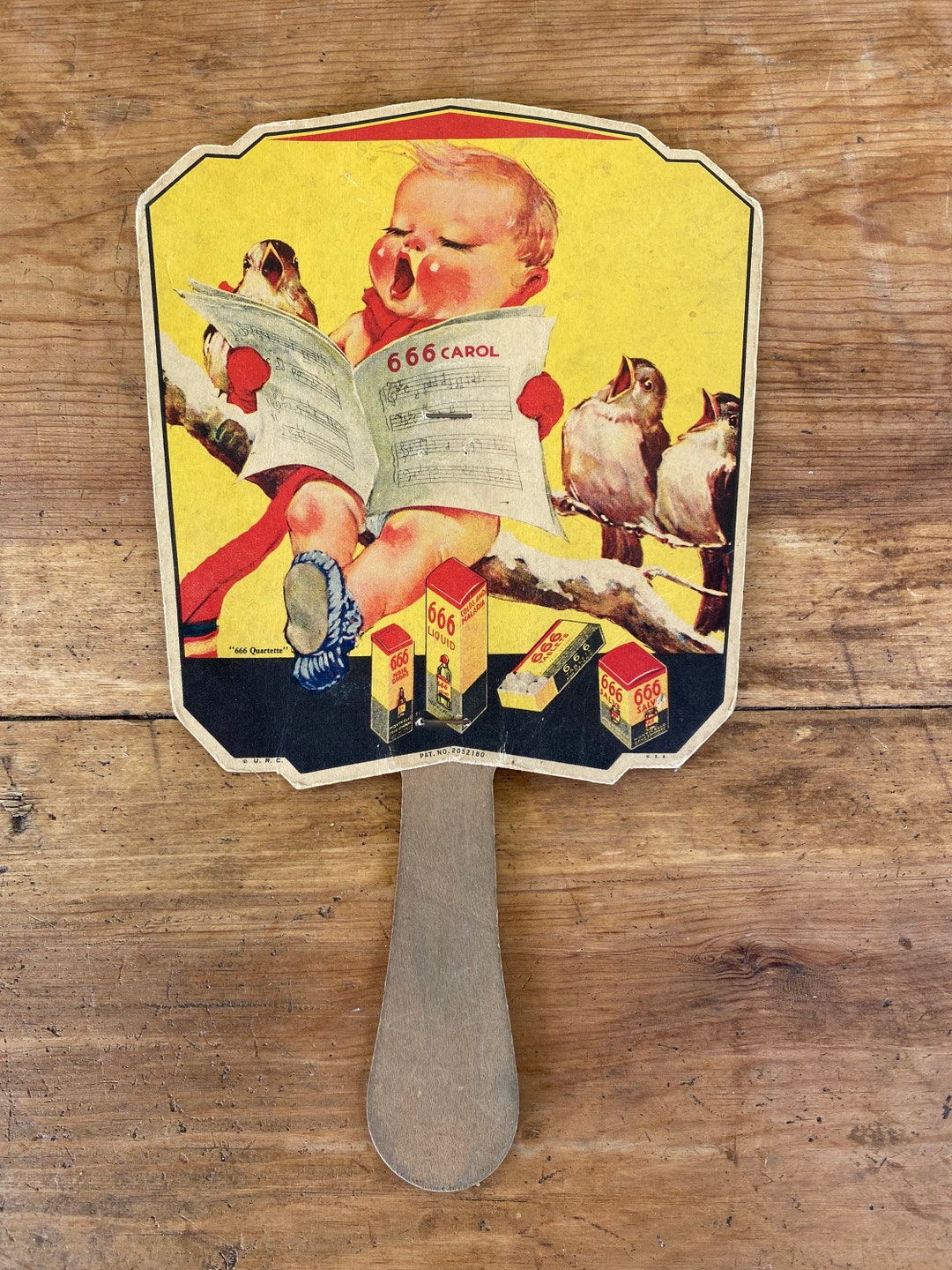 Vintage 666 Liquid Advertisement Paper Fan - Etsy