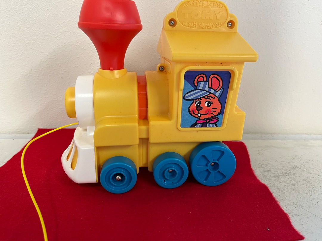Vintage TOMY Extending Train Pull Toy - Etsy