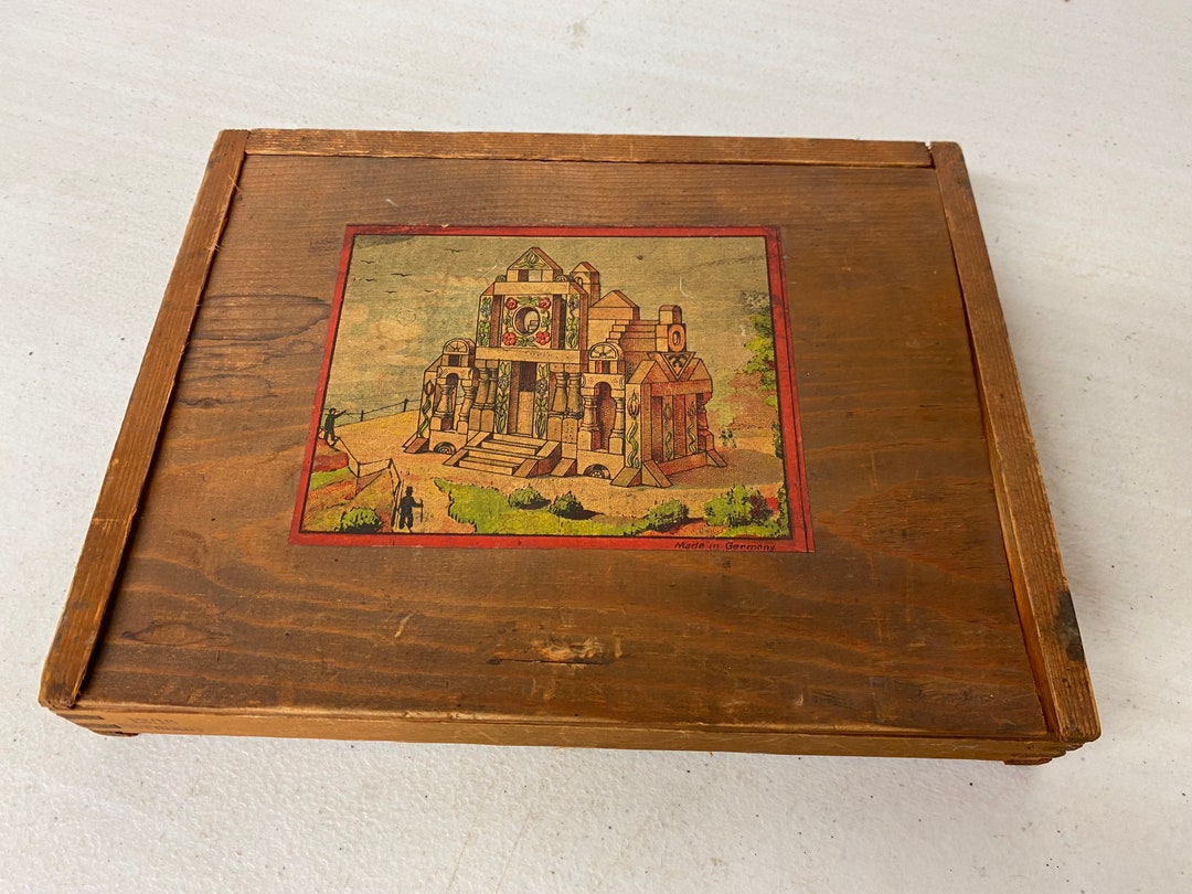 Victorian German Made Wood Blocks Set in Box - Etsy