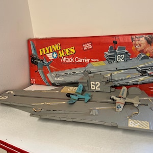 Vintage 1975 Flying Aces Attack Carrier Toy in Box by Mattel - Etsy