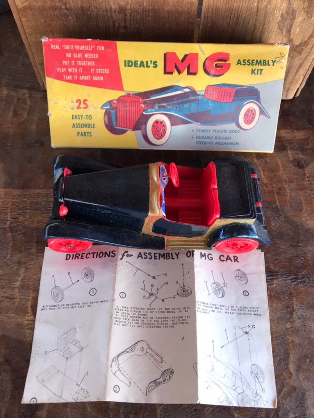 Vintage Customized Ideal MG Model Kit in Box - Etsy