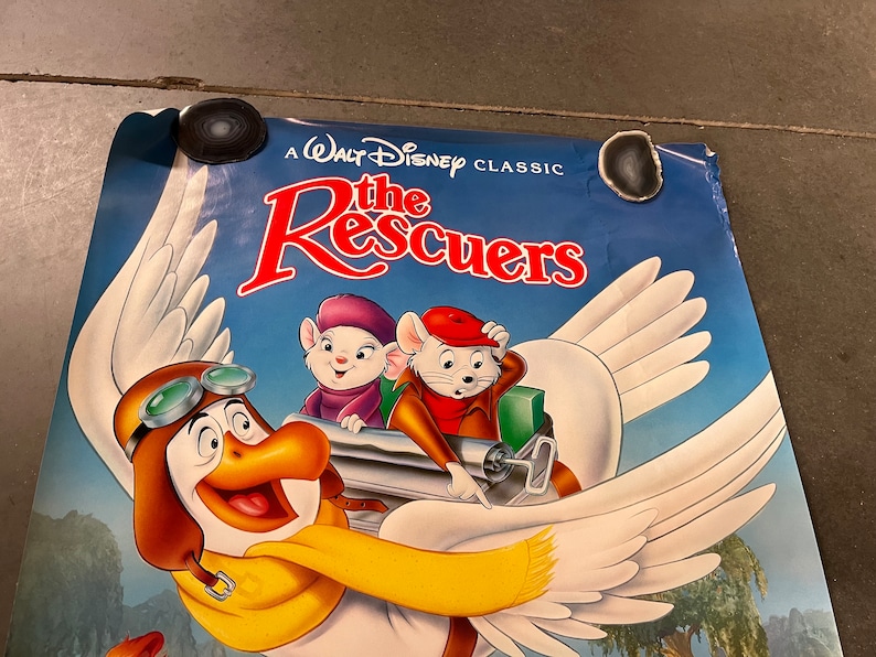 Vintage 1992 Disney’s the Rescuers Video Release Promo Poster - Etsy