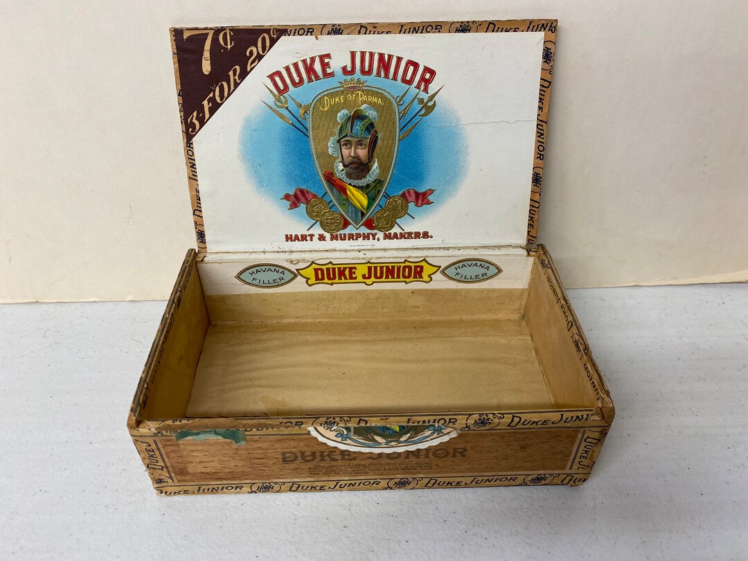 Vintage Duke Junior Wood Cigar Box Duke of Parma - Etsy