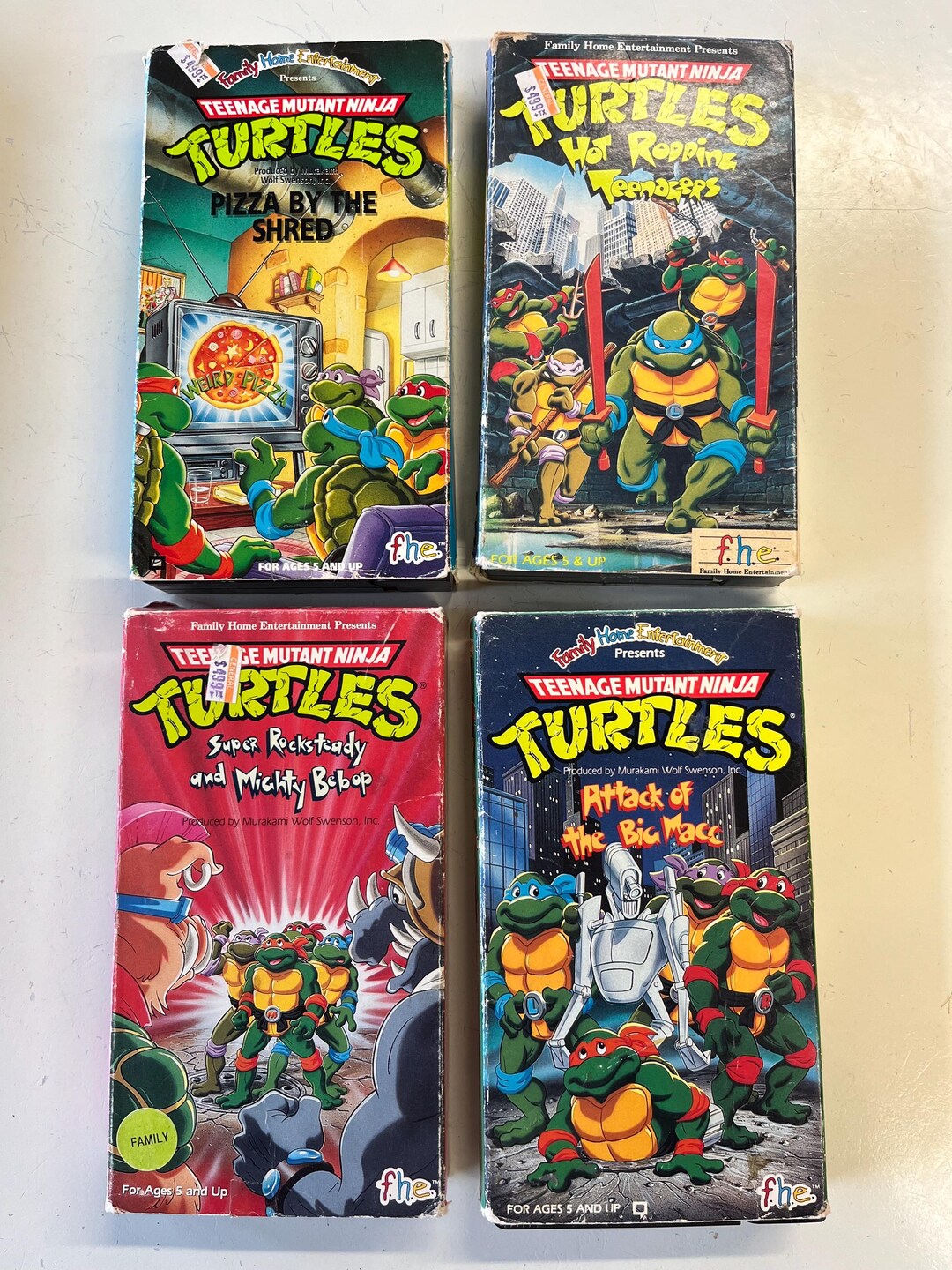 Vintage 1987-91 Teenage Mutant Ninja Turtles Family Home Entertainment ...