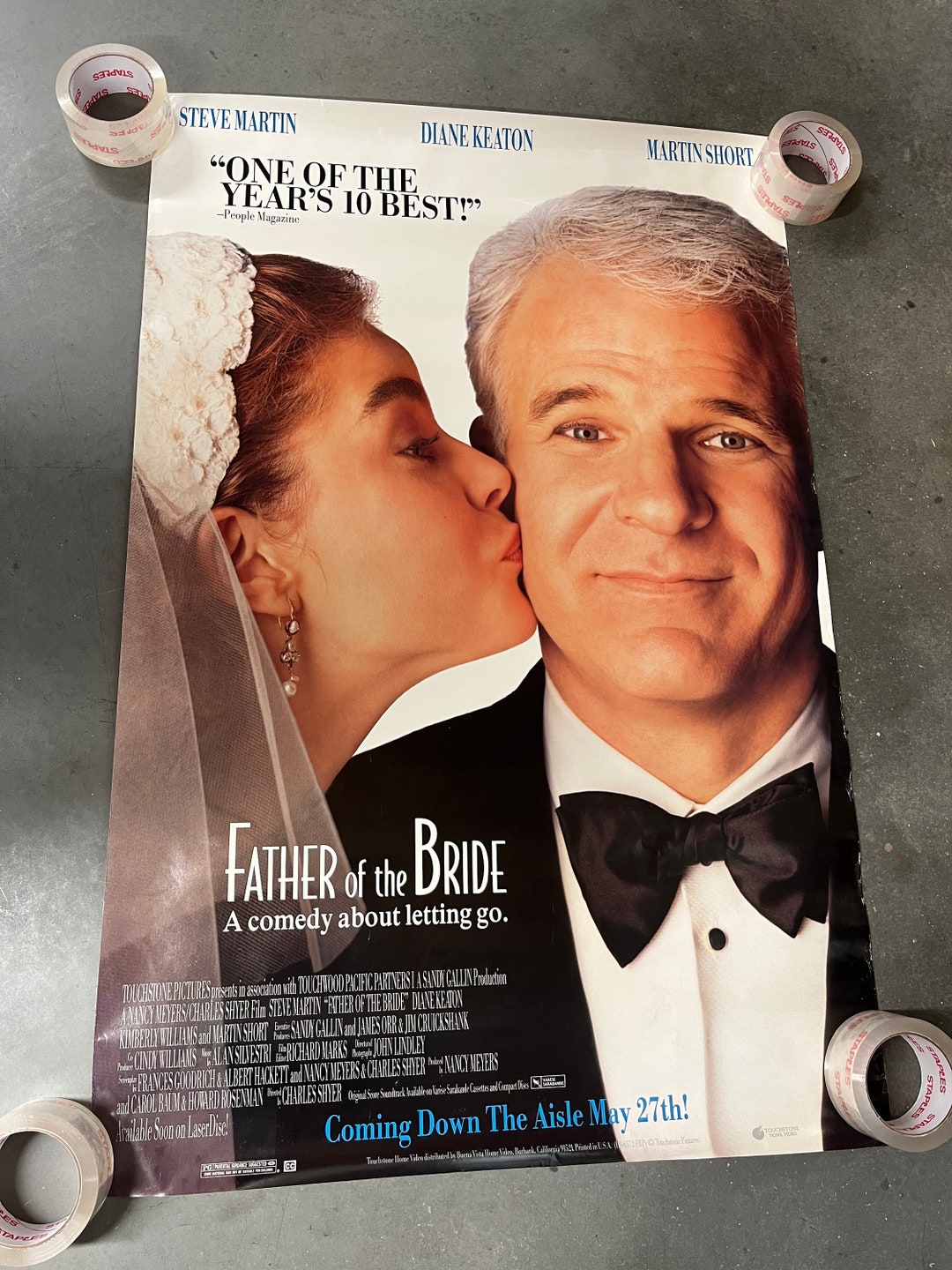 1991 Father of the Bride Movie Poster Steve Martin Diane Keaton ...