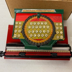Antique Simplex Typewriter Model A in Original Box Green - Etsy